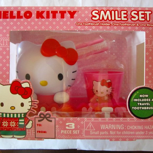 Sanrio | Bath, Skin & Hair | Hello Kitty Smile Set Kids Toothbrush Set ...